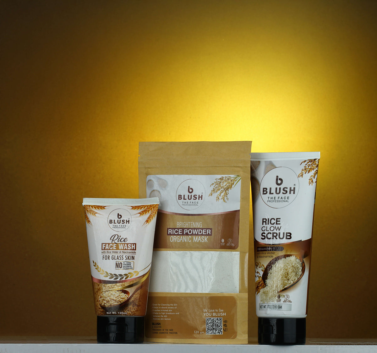 Blush Rice Glow Kit with Rice Facewash – BLUSH